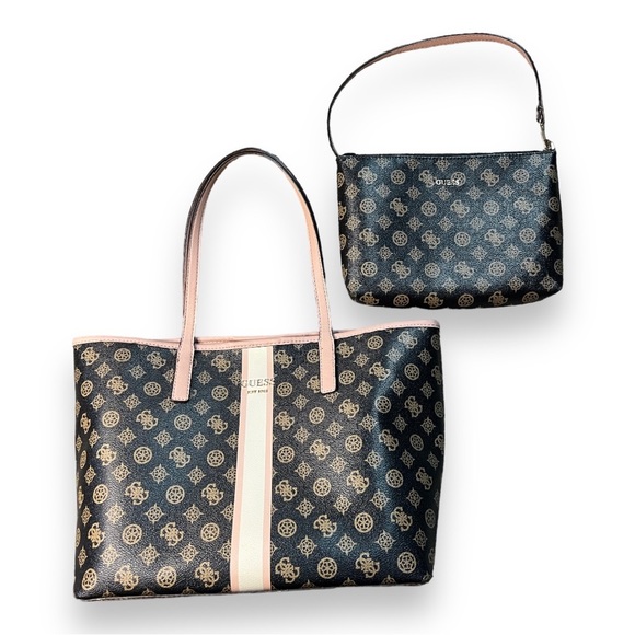 Guess | Bags | Guess Vikky Tote Bag With Small Matching Purse | Poshmark